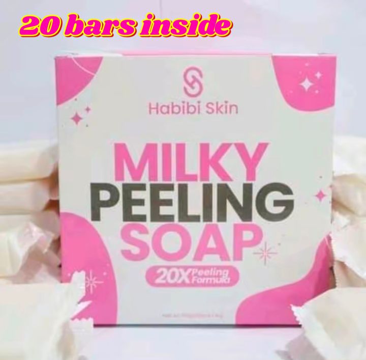 Authentic Habibi Skin Milky Peeling Soap 20x Peeling Formula 50g x 20 ...