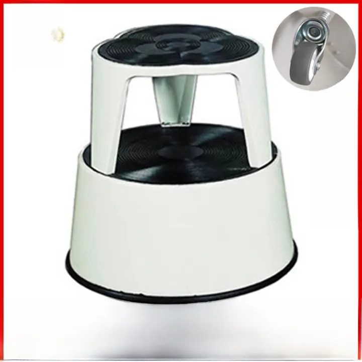 Library round Second Floor Library Stool Pedal Book Ladder Plastic ...