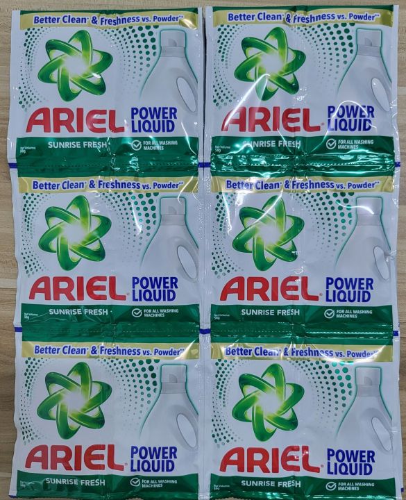 Ariel Laundry Detergent Liquid Sunrise Fresh 58g x 6s | Lazada PH
