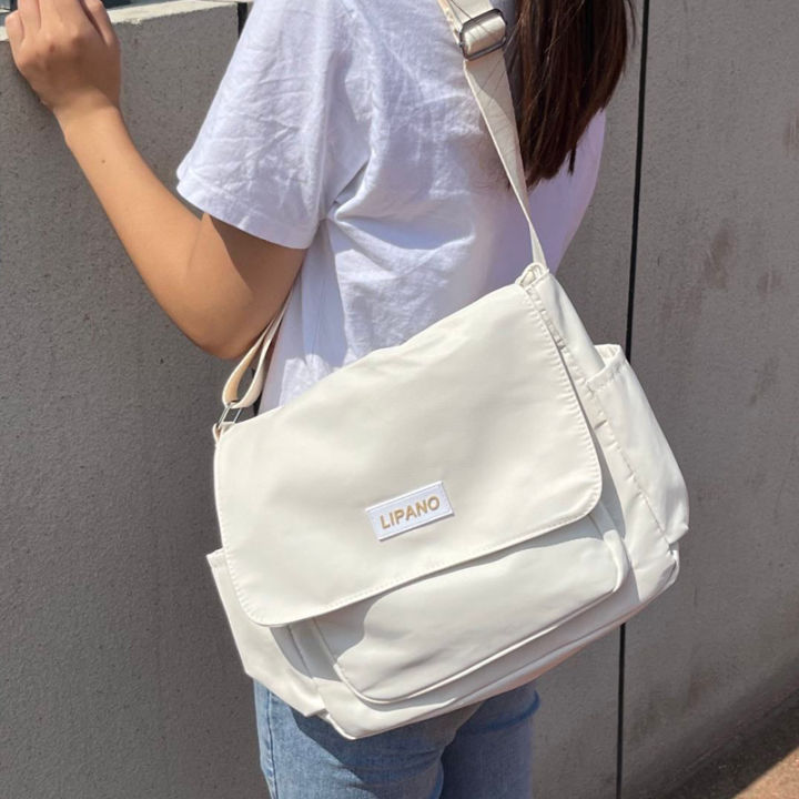 กระเป๋าสะพายข้างไนลอน Lipano สําหรับนักศึกษามหาวิทยาลัยกระเป๋าสะพายข้าง ...