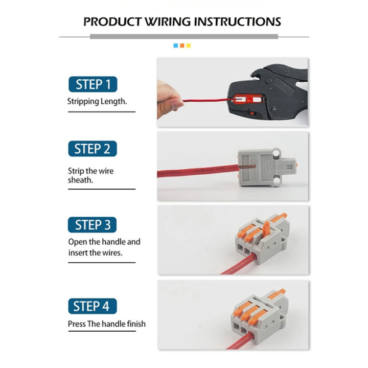 【🇲🇾stock】quick Wiring Connector Universal Splitter Wiring Cable Mini Push In Can Combined Butt