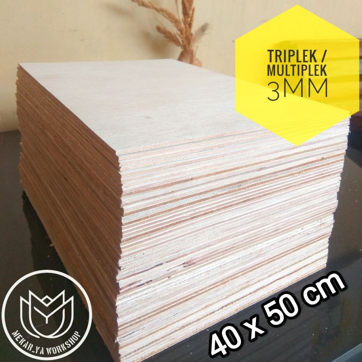 TRIPLEK / MULTIPLEK 3mm Potongan 40 x 50 cm | bahan miniatur | alas ...