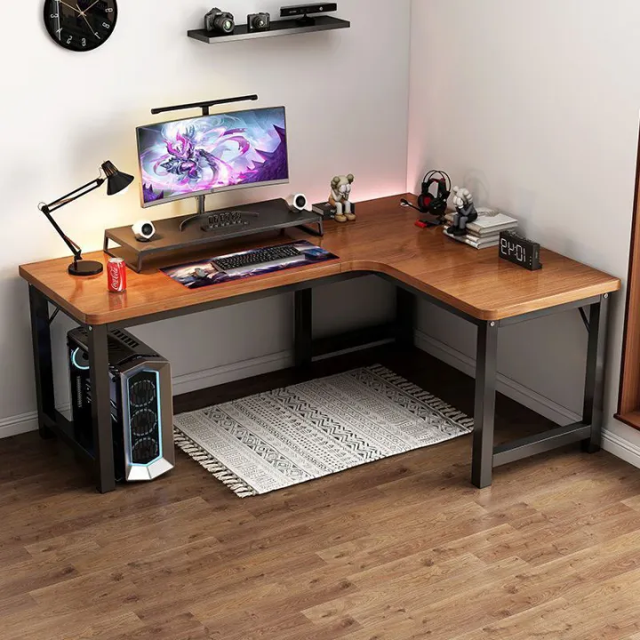 Corner Table Computer Table L-shaped Table Work Desk Study Writing ...