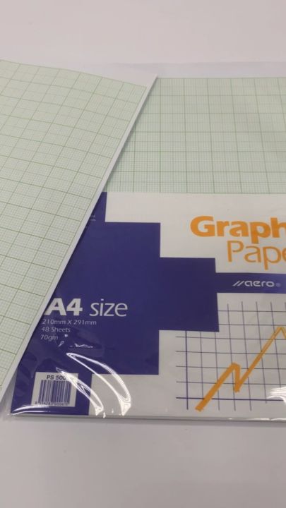 A4 Size Graph Paper 2mm Square & Line, Kertas Graf 70gm (48 Sheets/Pack ...