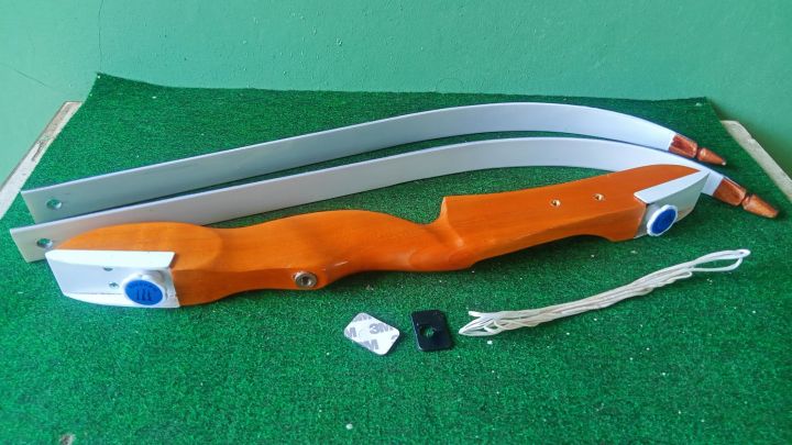 Busur anak laminasi fiber standar bow latihan riser kayu mahoni standar ...