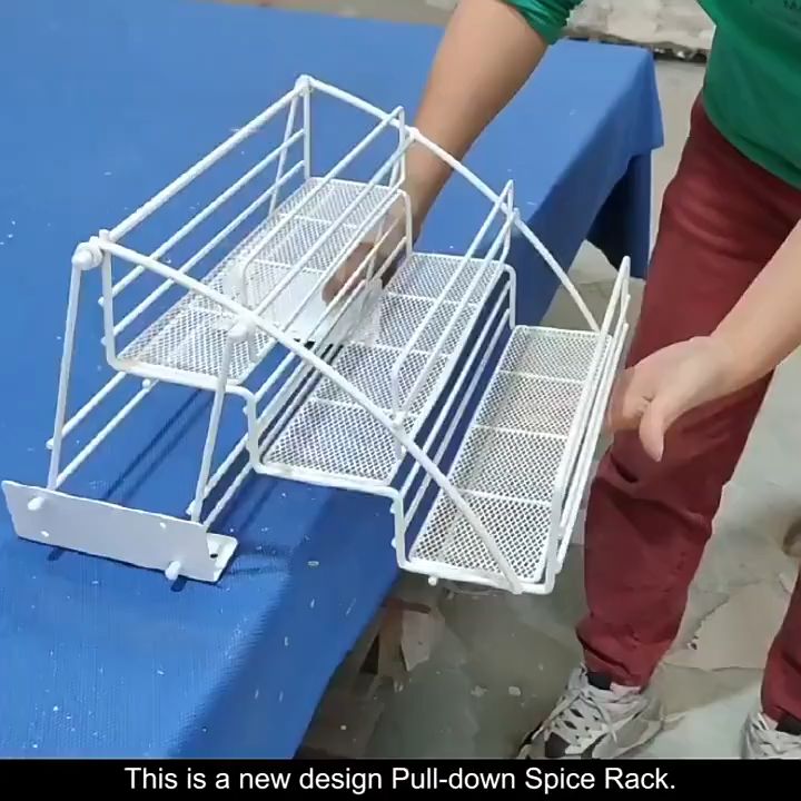 Kitchen Pull out storage rack Pull Down Spice Rack Retractable Pullout ...