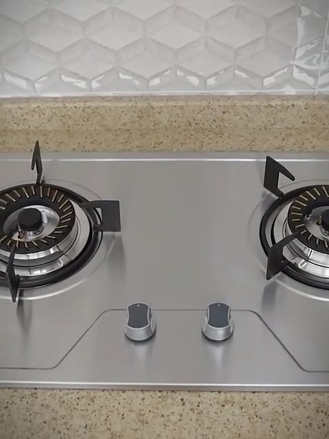 Gas cooker Double-head 4.2KW striped rotary fire tabletop built-in dual ...