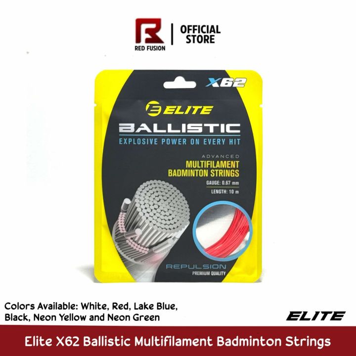 Elite X62 Ballistic Multifilament Badminton Strings | Lazada PH
