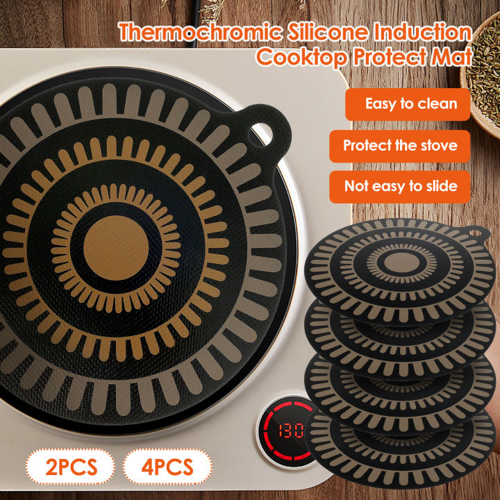 2/4Pcs Silicone Stove Mat Protector Induction Cooker Insulation Pad ...