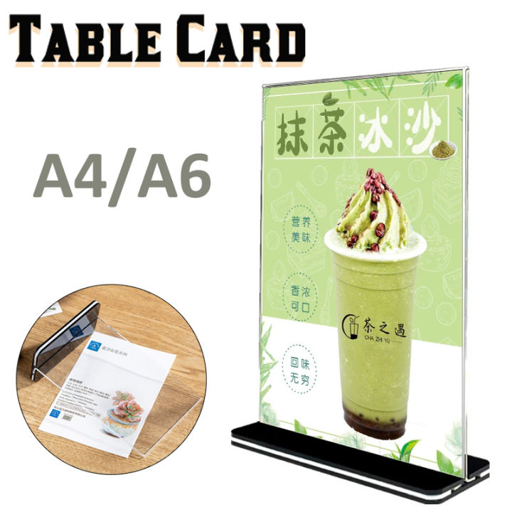 A4/A6 Double-sided Table Advertising Poster Display Stand Desk Sign Kt ...