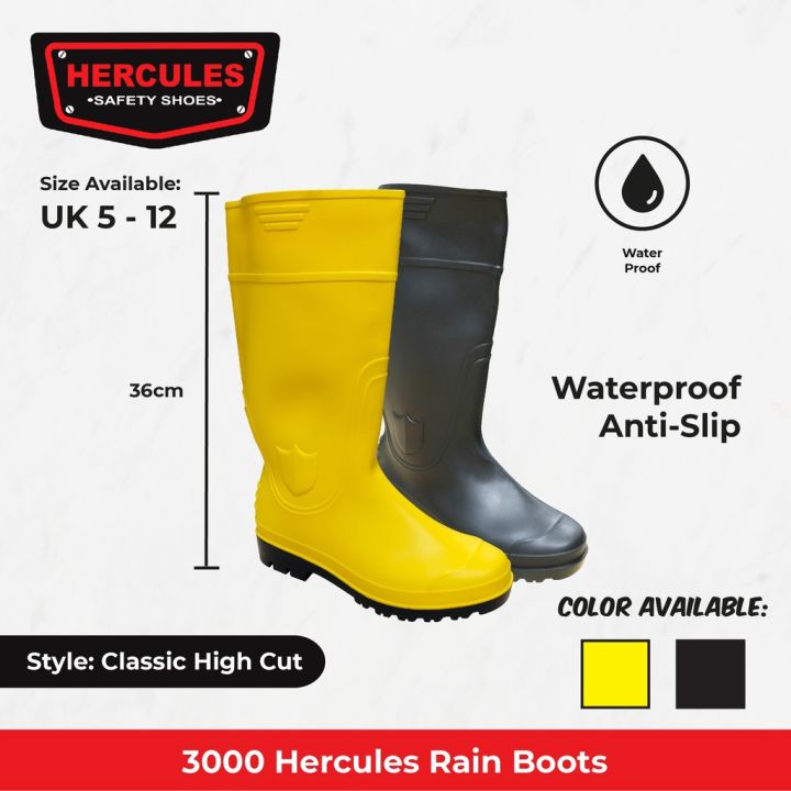Rain Boots 3000 Hercules Kasut Hujan | Lazada