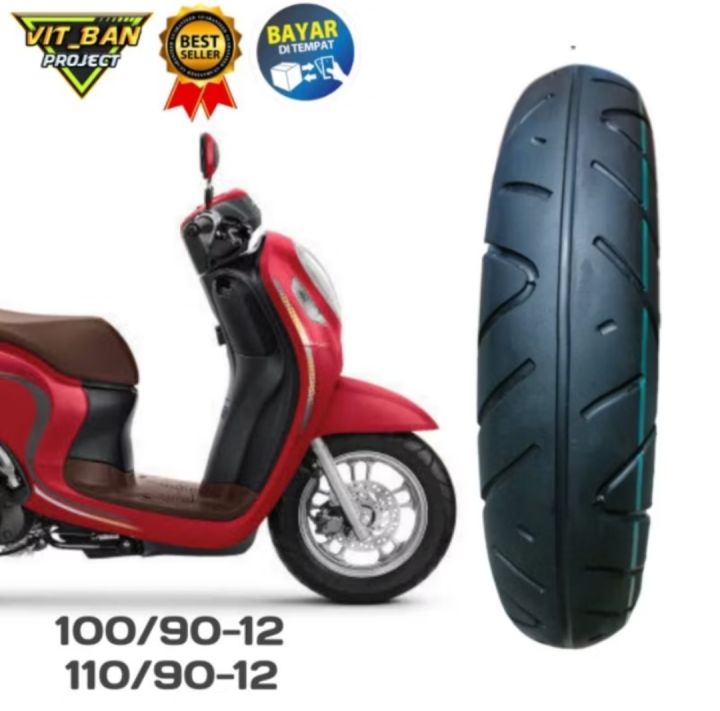Ban Motor Scoopy Tubles Depan Belakang Ukuran 100/90 & 110/90 Ring 12 Super Tebal | Lazada Indonesia