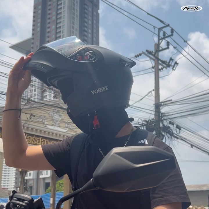 ROC Vortex หมวกกันน็อคเปิดคาง สไตล์ทัวริ่ง ชิลด์ใส มีเเว่นกันแดดดำด้าน ...