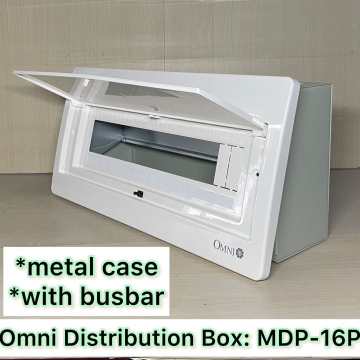 Omni MDP-16P MCB Distribution Panel Box Metal Back Case with Busbar ...
