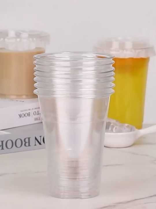 🔥special price🔥disposable cups 95mm Y cups Plastic cups with lids, milk ...