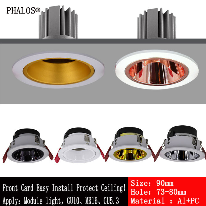 Adjustable Led Round Surface Mount Trimless Downlight Fixture Gu10 ...