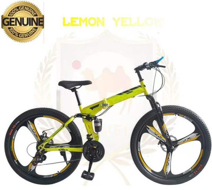 AUTHENTIC CAMEL 24inch Mountain Foldable Bike with Disc Brakes 21Speeds ...