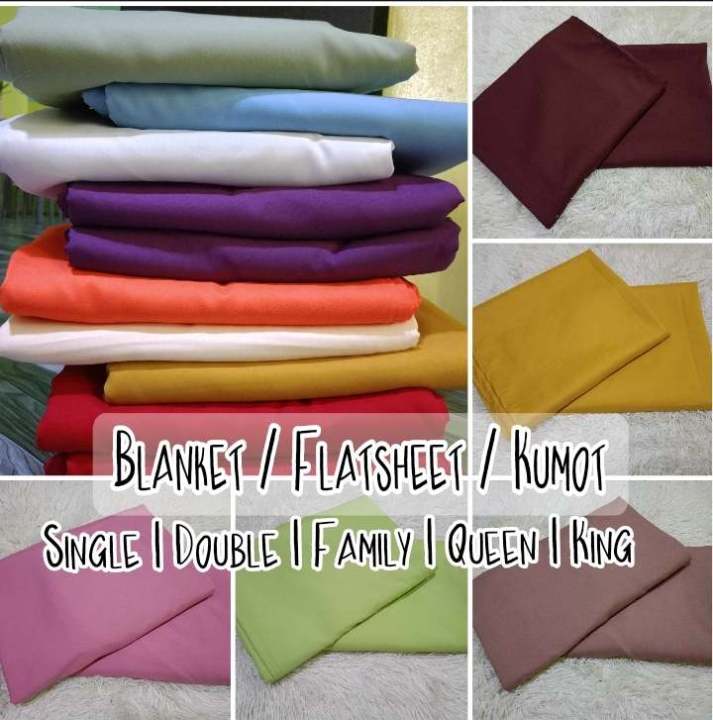 flatsheet / blanket / kumot pure canadian cotton plain colors | Lazada PH