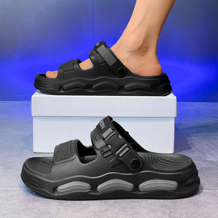 Men's Summer Slippers Anti-Slip Wear-Resistant Beach Sandals Large Size ...