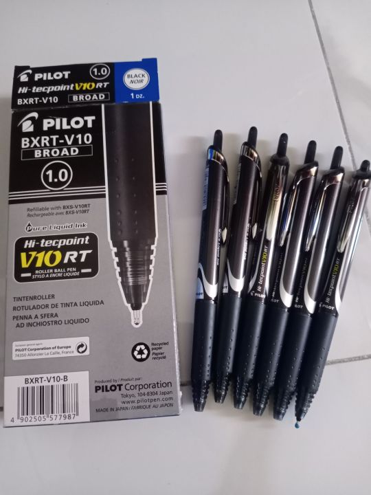 Pilot v10 1.0mm Sign pen retractable black sold per piece | Lazada PH