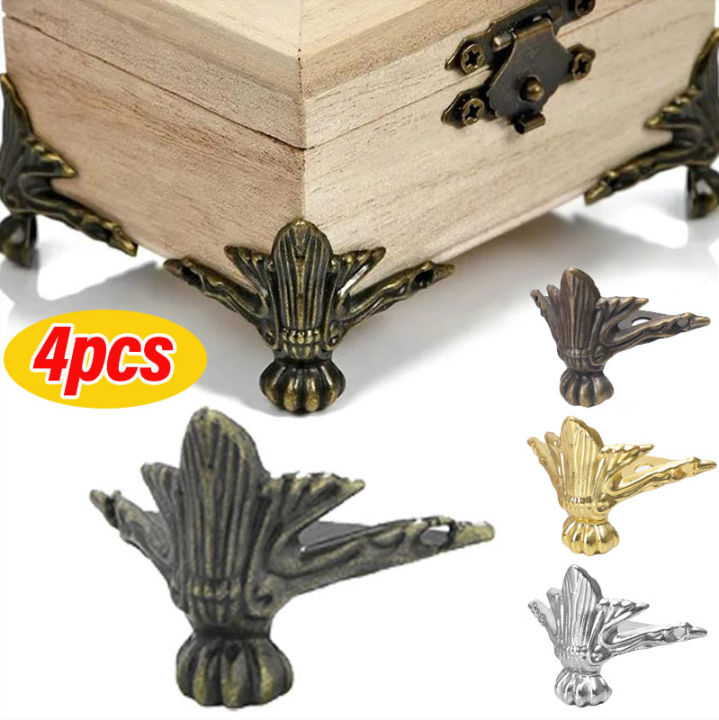 YESPERY 4PCS Antique Corner Protector Retro Style Jewelry Chest Box ...