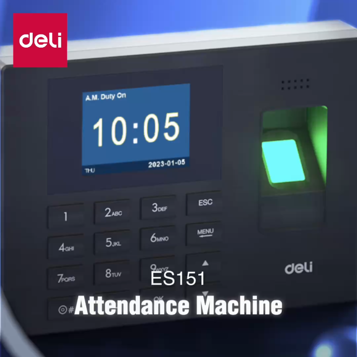 Deli Mesin Absensi Sidik Jari Fingerprint Kapasitas 1200 Bahasa ...