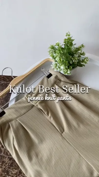 Giovanno Store Fashion Jennie Knit Pants Kulot Highwaist Bahan Jenni ...