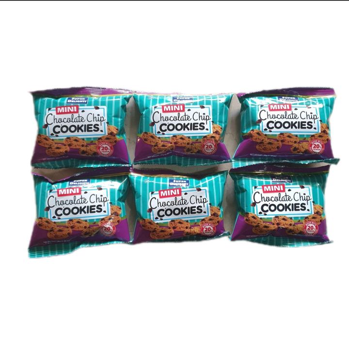 6 Pack Super Delights Mini Chocolate Chip Cookies 28g | Lazada PH