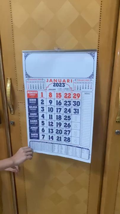 Kalender Polos 2025 Uk 48x32cm 12 Lembar / Kalender Dinding Jumbo ...