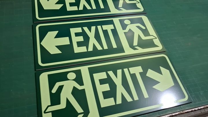 Luminous EXIT Arrow Sign Glow in the Dark in 3mm Sintra Board. | Lazada PH