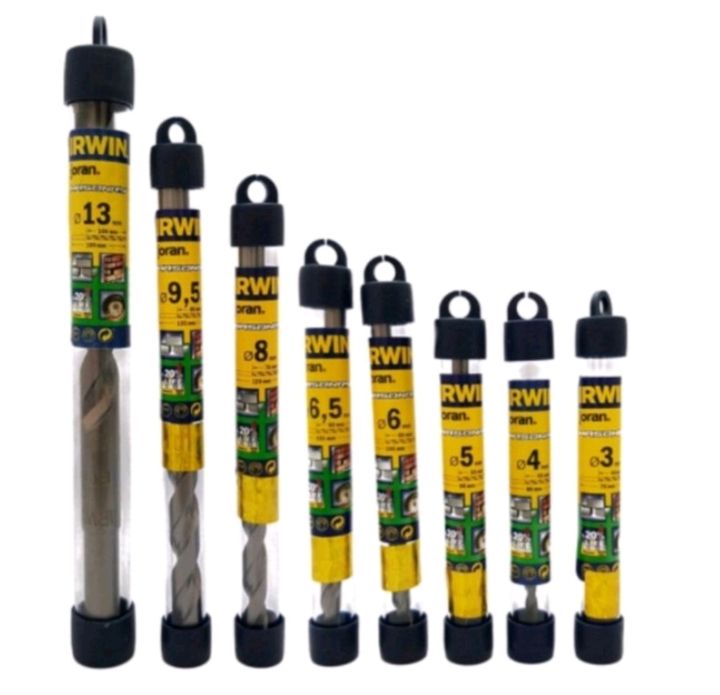 10PCS/PACK Irwin Masonry drill bit for concrete,3mm,4mm,5mm,6mm,6.5mm,9 ...