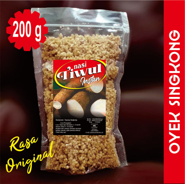 nasi tiwul instan/nasi tiwul/oyek singkong/ khas kota gaplek. 200g ...