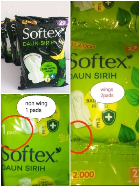 Softex pembalut wanita renceng daun sirih isi 10 sachet | Lazada Indonesia