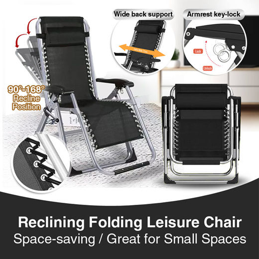 🇸🇬 (Alloy Lock) Reclining Elderly Folding Leisure Chair / Foldable ...