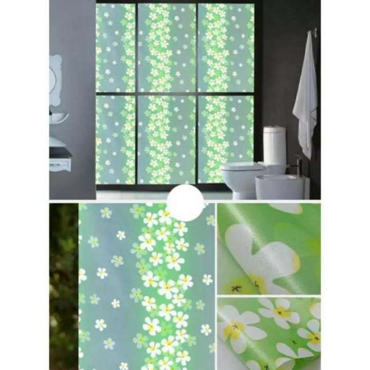 Stiker kaca jendela /stiker motif daun bunga / sticker kaca | Lazada ...