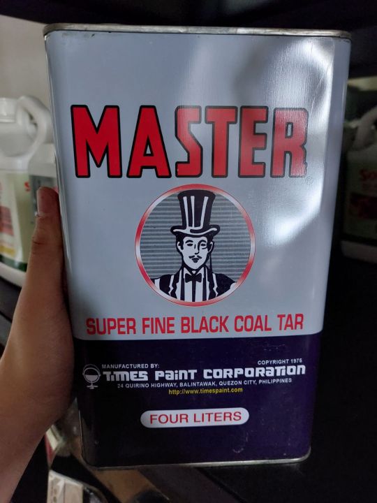 Master Super Fine Black Coal Tar Gallon Waterproofing Deck Alkitran ...