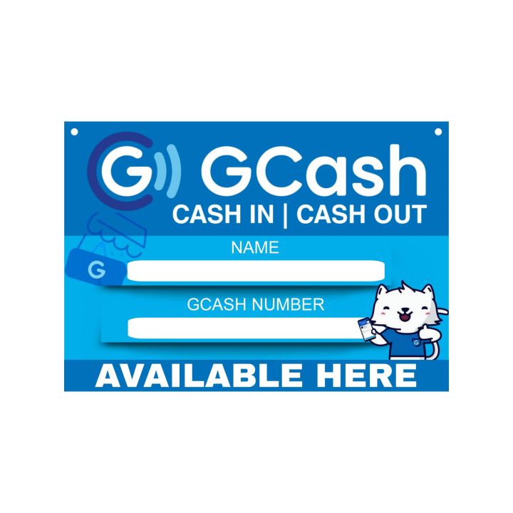 GCash Hanging Signage Sintraboard 3mm thickness (A4 Size) | Lazada PH