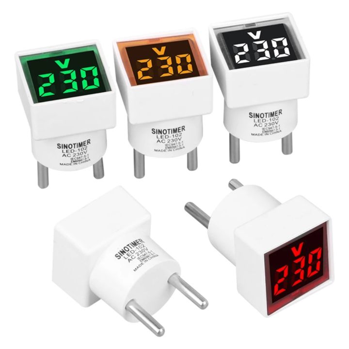AC 220V/230V Universal Square European Plug Type Household Digital AC ...