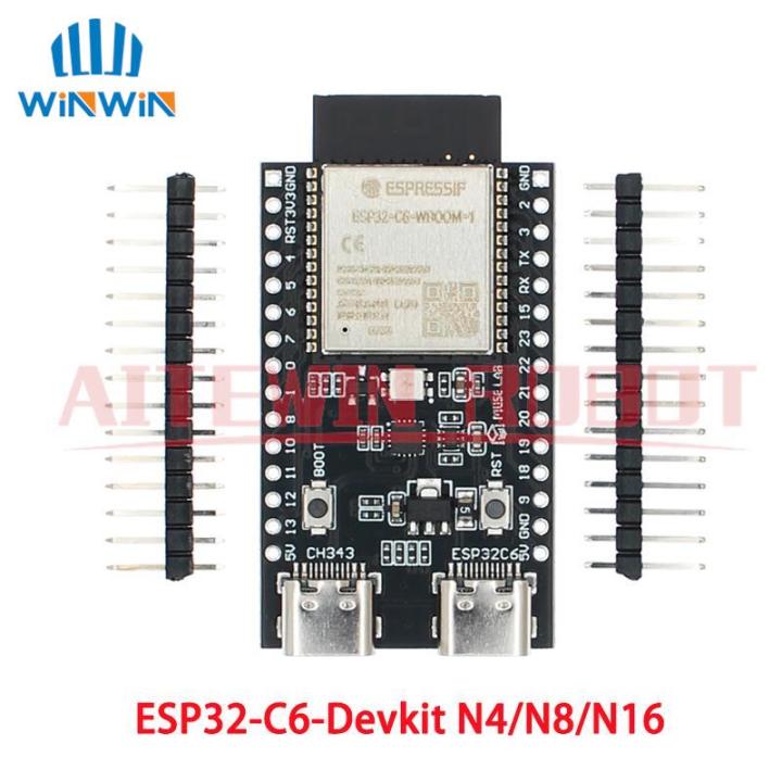 ESP32 ESP32-C6 WiFi+Bluetooth Internet Of Things Dual Type-C Development Board Core Board ESP32 ...