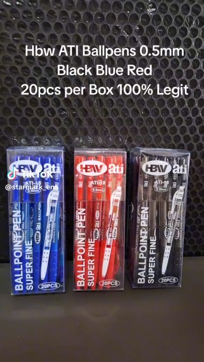 20Pcs/Box HBW Ati-18 Ball Point Pen Retractable Super Fine Point ...