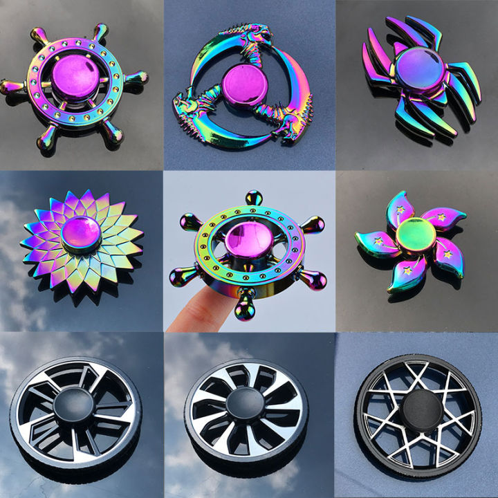 EDC Fidget Spinner Metal Toy Rainbow Spiner R118 Hand Spinner Toys ...