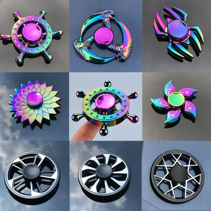 EDC Fidget Spinner Metal Toy Rainbow Spiner R118 Hand Spinner Toys ...