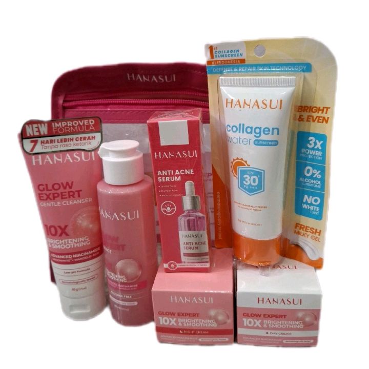 TANPA POUCH Rangkaian Skincare Hanasui Terbaru Flawless glow 10 ...