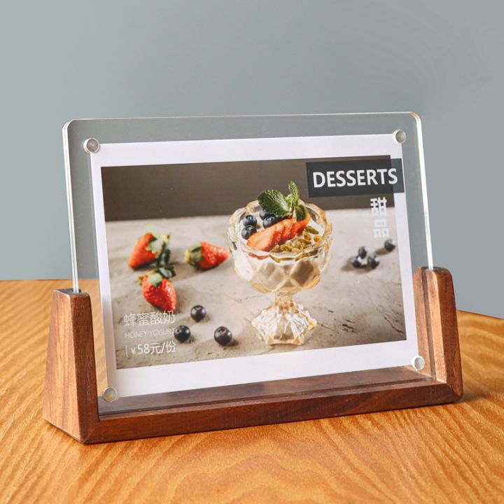 Acrylic Desktop Advertising Display Stand A4 Standee Poster Promotion ...