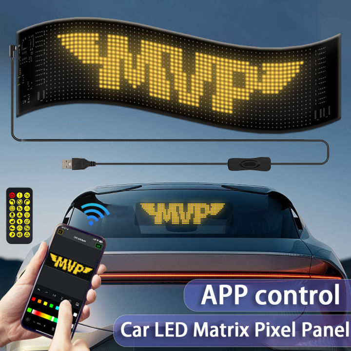 LED Matrix Pixel Panel, Scrolling LED Sign APP Flexible Addressable USB ...