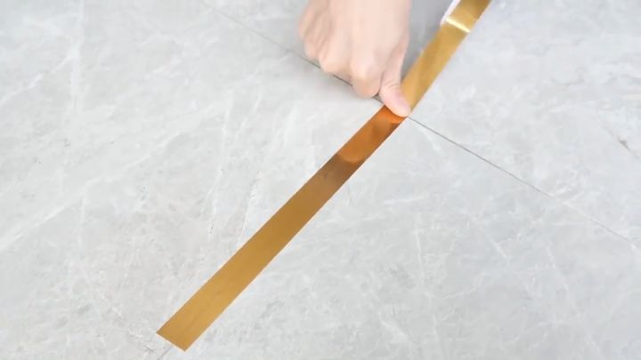50M Gold Floor Tile Gap Tape Waterproof Mildewproof Tile Tape Decor ...