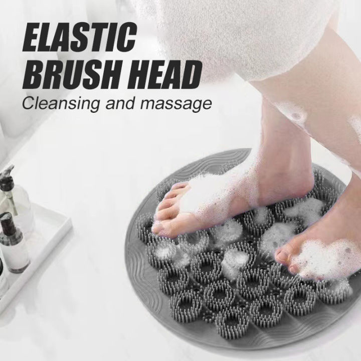 Silicone Back Scrubber Exfoliating Body Brush Anti-slip Bath Foot ...