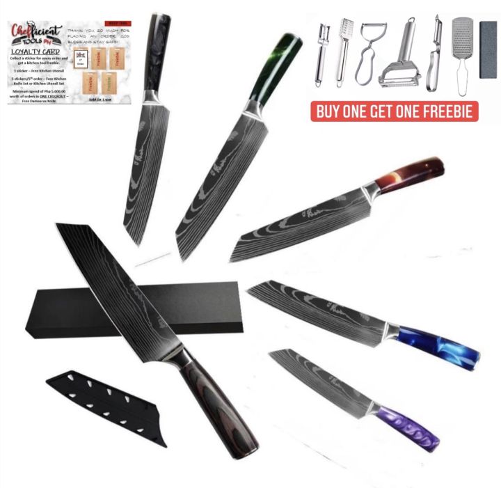 Ryori Damascus Stainless Steel Gyuto Knife with Multicolor Handle ...