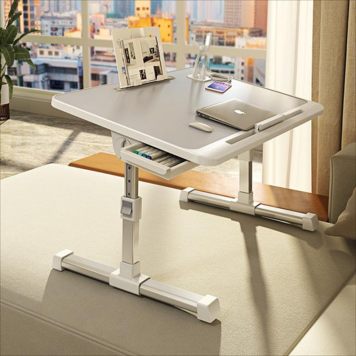 Adjustable Foldable Laptop Table Bedroom Lazy Table Dormitory Students Home Study Table Office Small Table with DrawerBook Slot Lazada Lazada PH