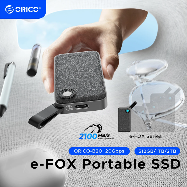 ORICO 2TB Portable SSD, Up to 2000MB/s, USB 3.2 Gen 2x2, Ultra-Mini ...